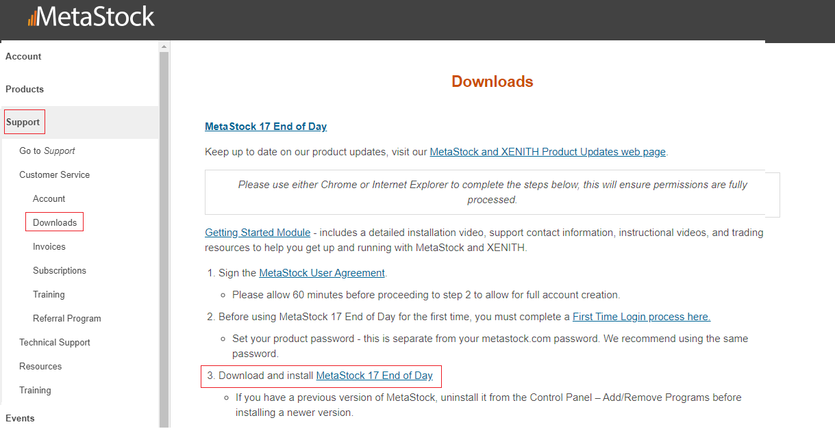 Metatock: Downloading Metastock – Data Director Knowledge Base